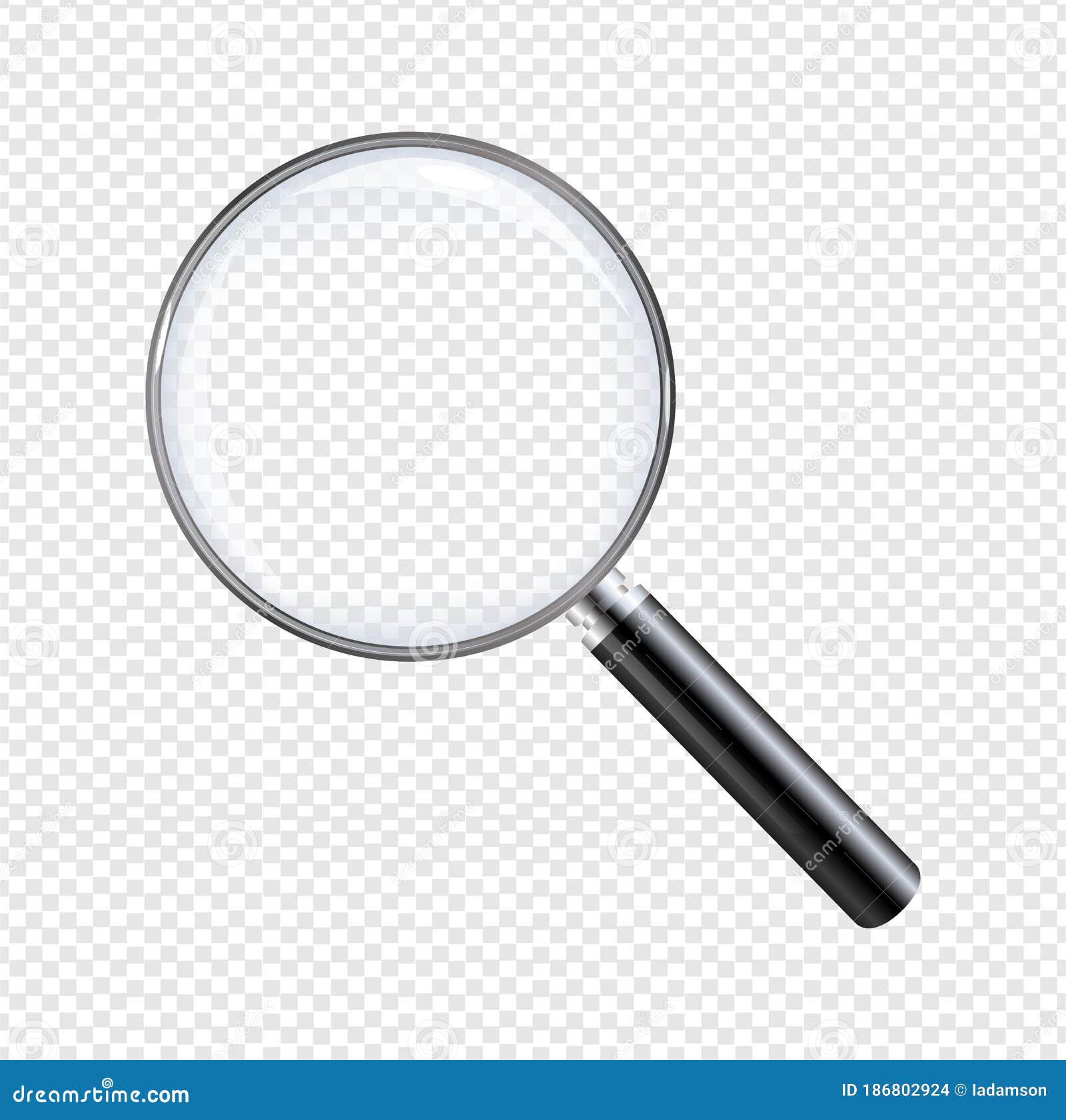 Magnifier With Isolated Transparent Background Vector Illustration ...