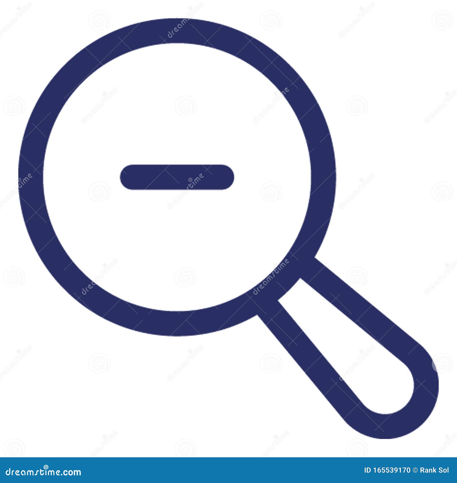 Magnifier Isolated Vector with Outline Icon Which Can Easily Modify or ...