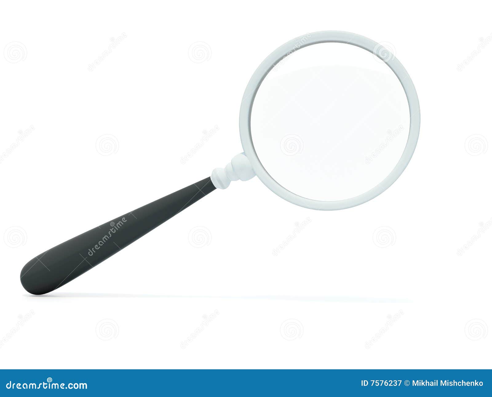 Magnifier Isolated on White Stock Illustration - Illustration of ...
