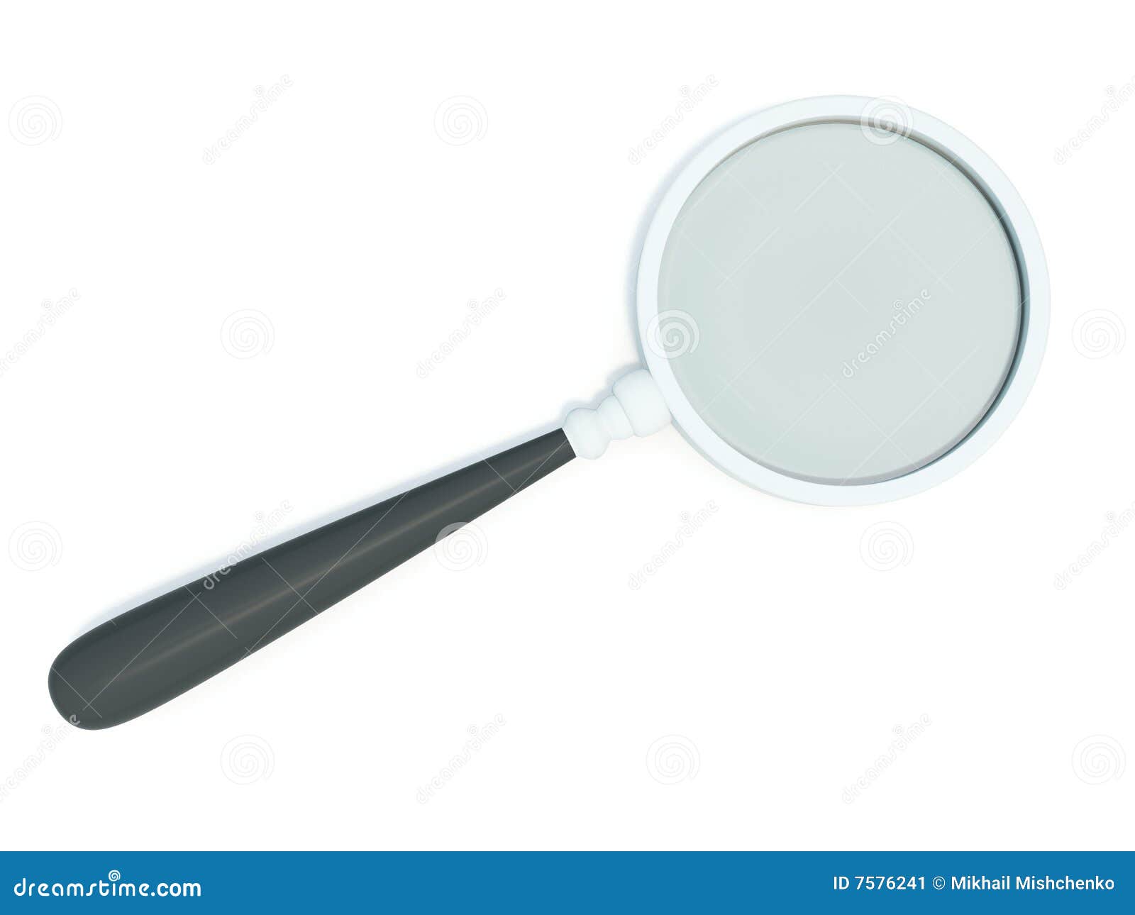 Magnifier Isolated on White Stock Illustration - Illustration of ...