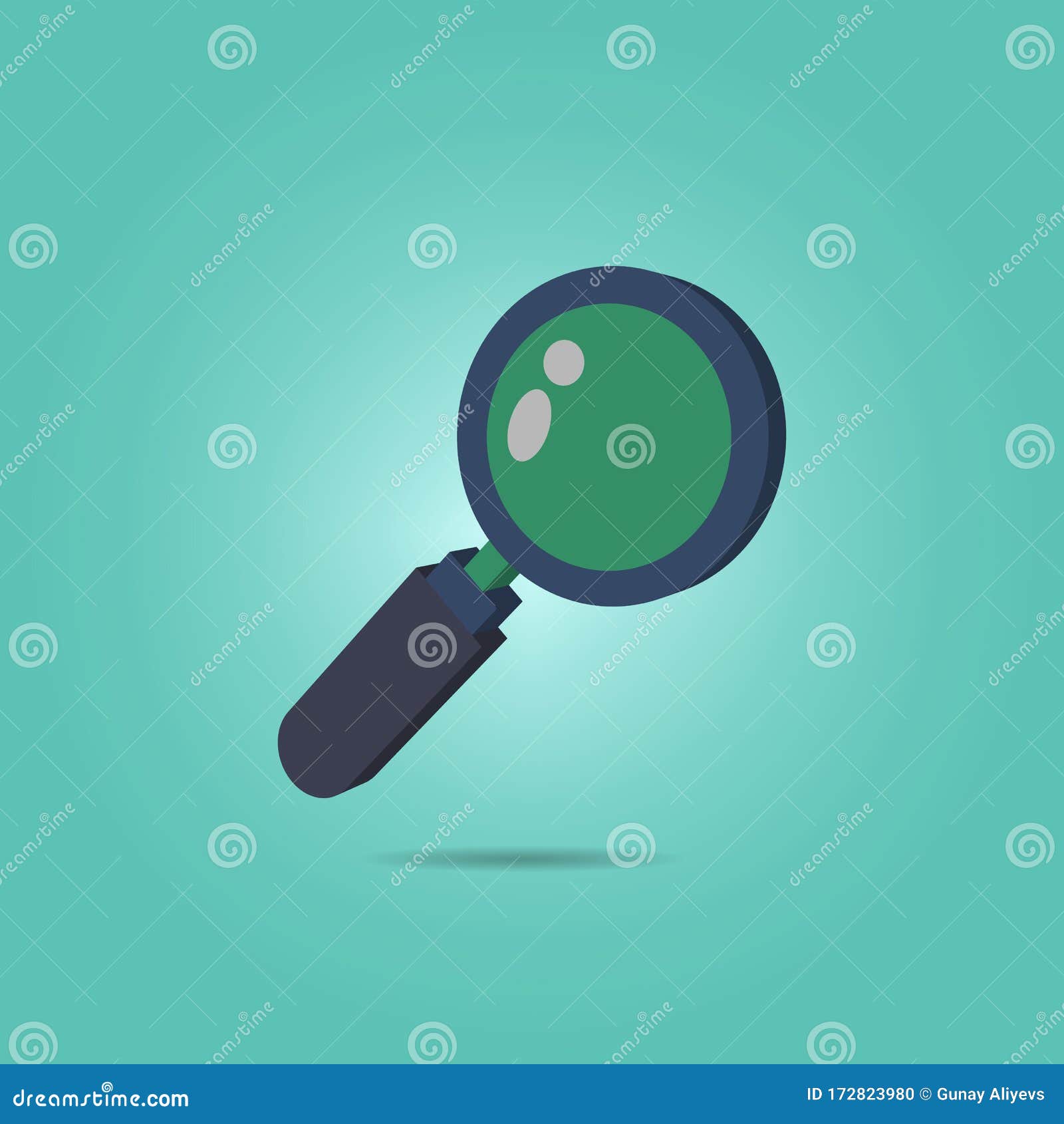 Magnifier Isometric Icon. Simple Color Vector of Science Icons for Ui ...