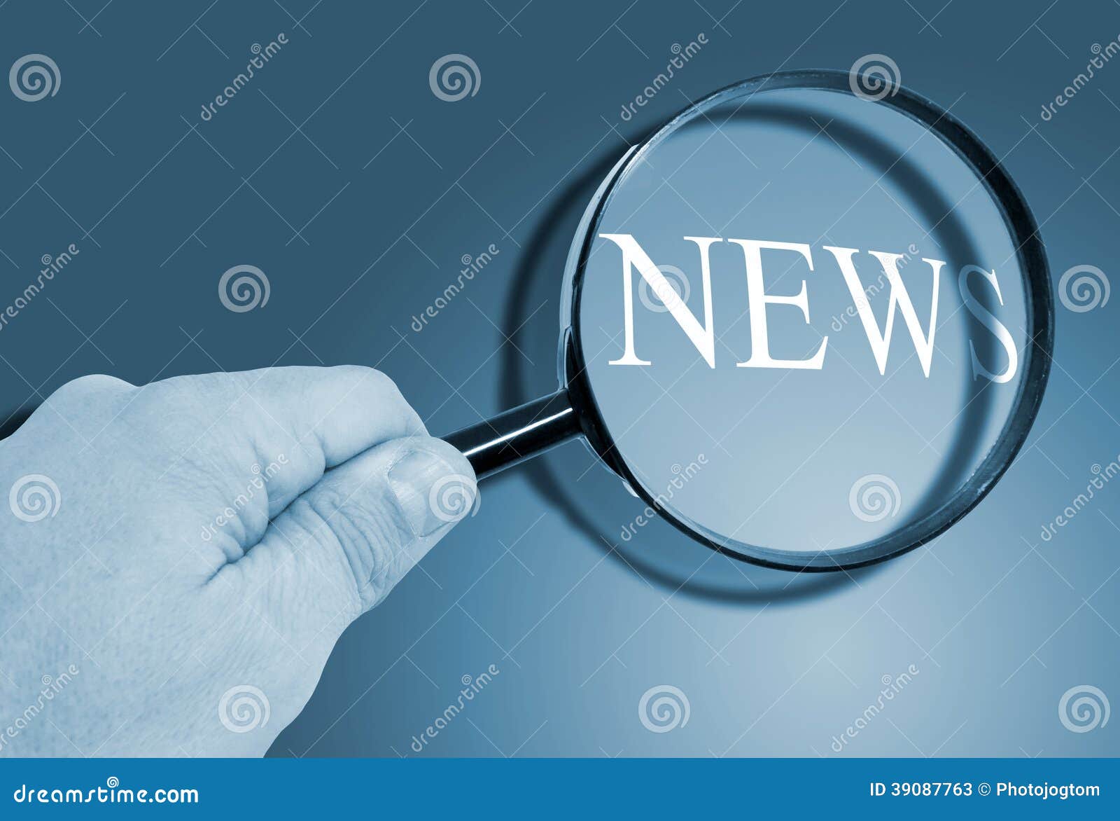 Magnifier news stock image. Image of literature, business - 39087763