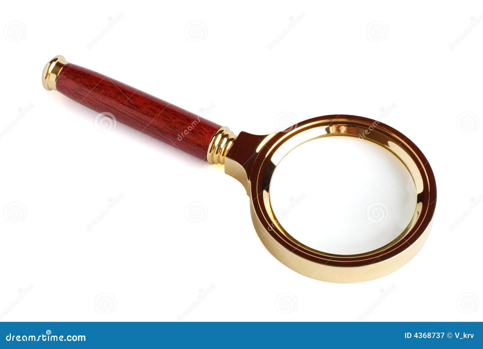 Magnifier Over White. Variant Four. Stock Image - Image of gilt ...