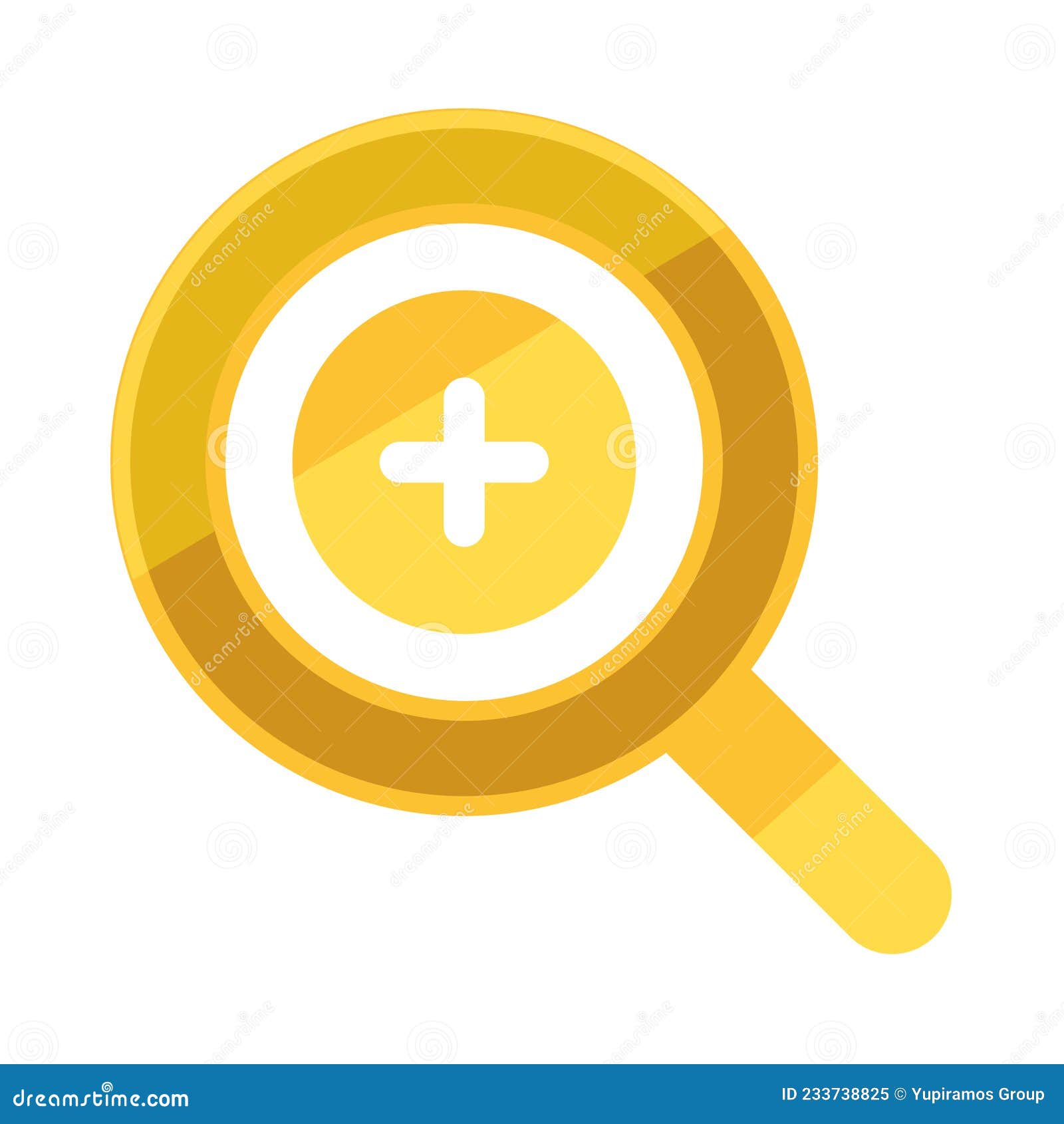Magnifier and plus stock illustration. Illustration of magnification ...