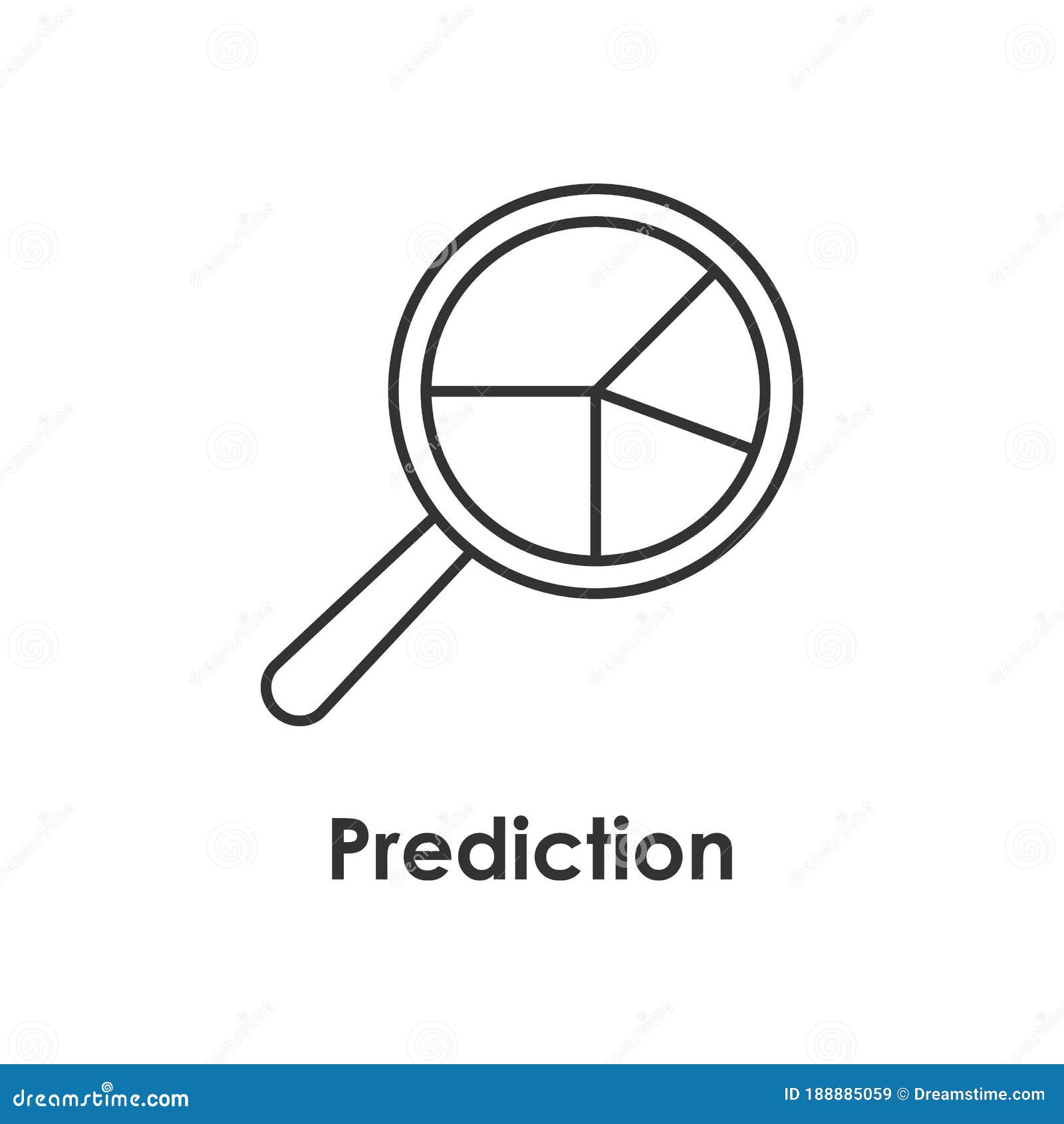 Magnifier, Search, Prediction Icon Stock Illustration - Illustration of ...