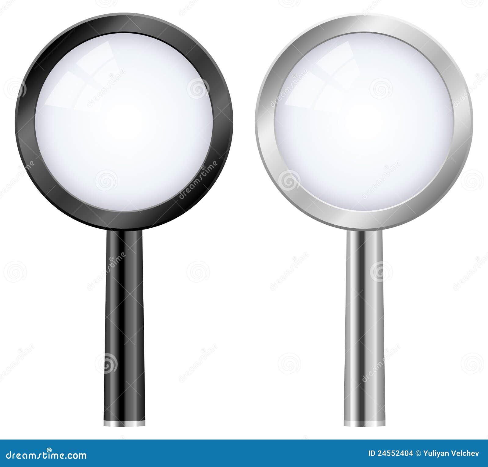 Magnifier set stock vector. Illustration of grey, optical - 24552404