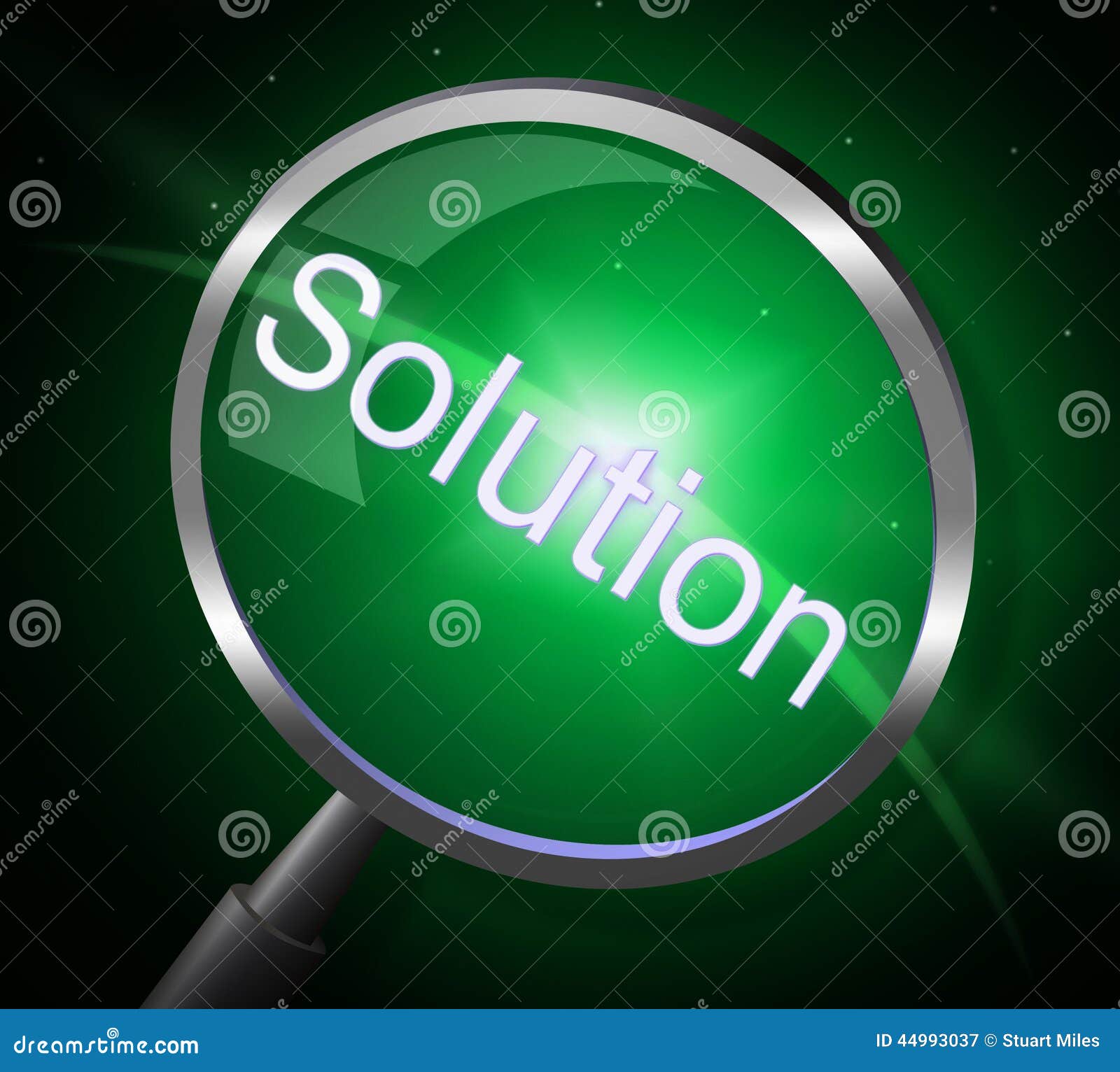 Magnifier Solution Indicates Search Searching and Magnifying Stock ...