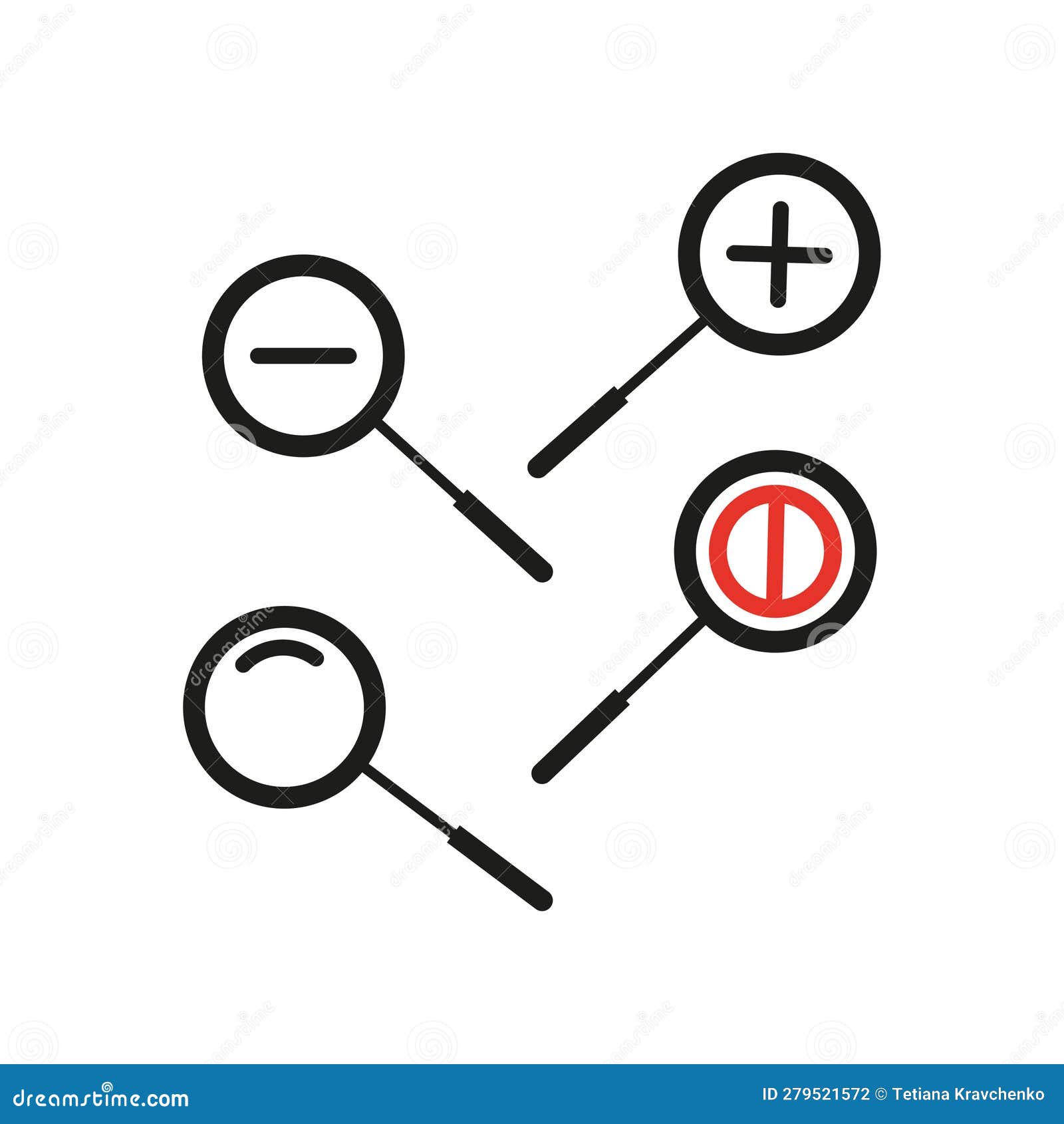 Magnifier Symbol Set. Vector Illustration. Stock Image Stock Vector ...