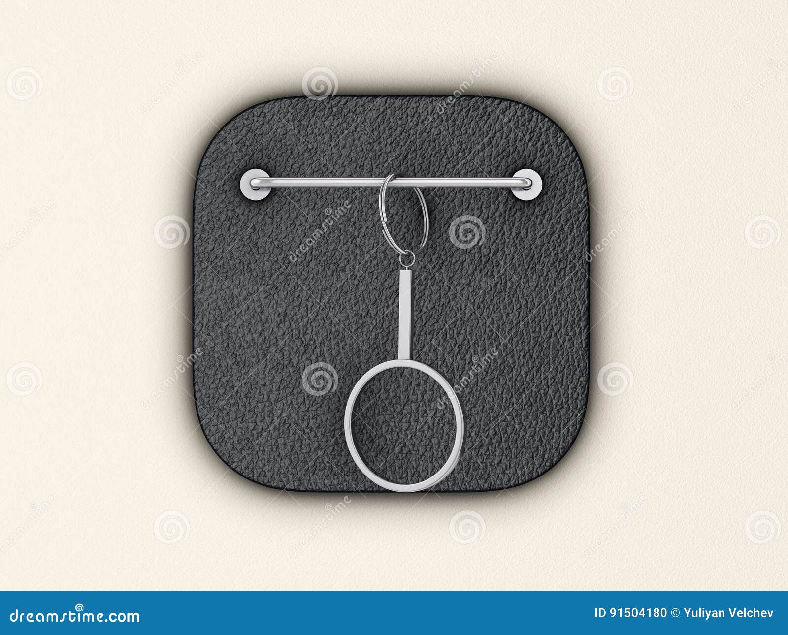 Magnifier symbol on wall stock illustration. Illustration of symbol ...