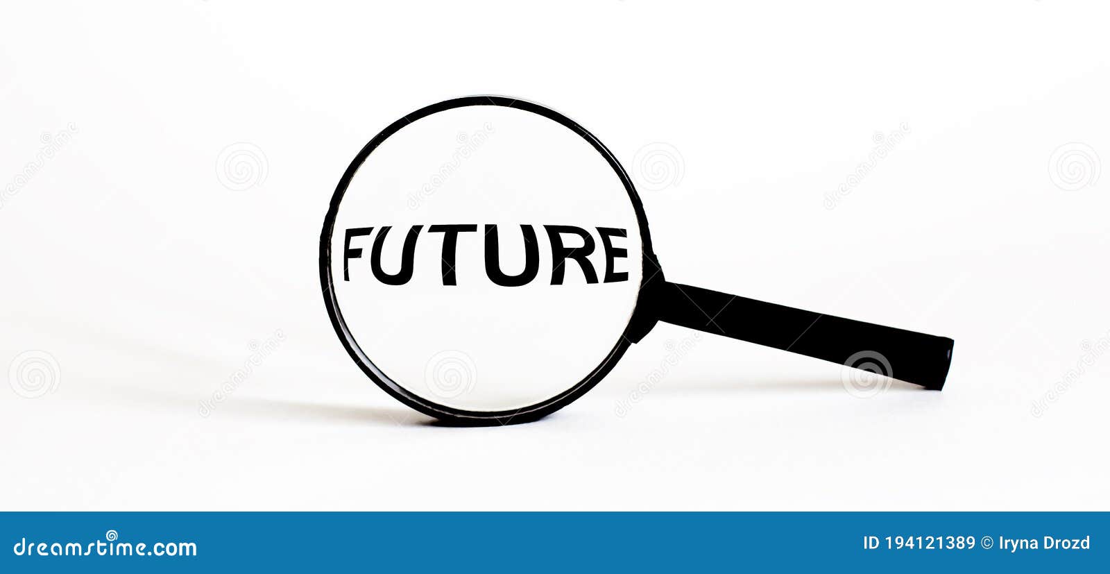 Magnifier with Text FUTURE on the White Background Stock Image - Image ...