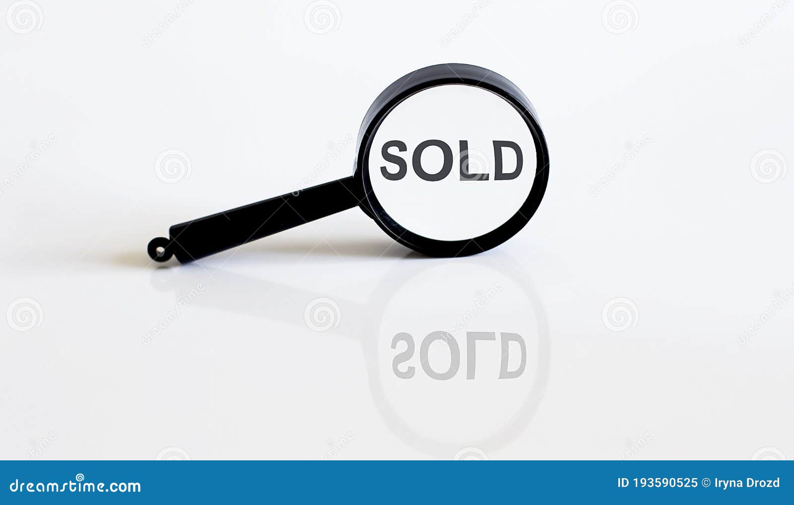 Magnifier with Text SOLD on the White Background Stock Image - Image of ...