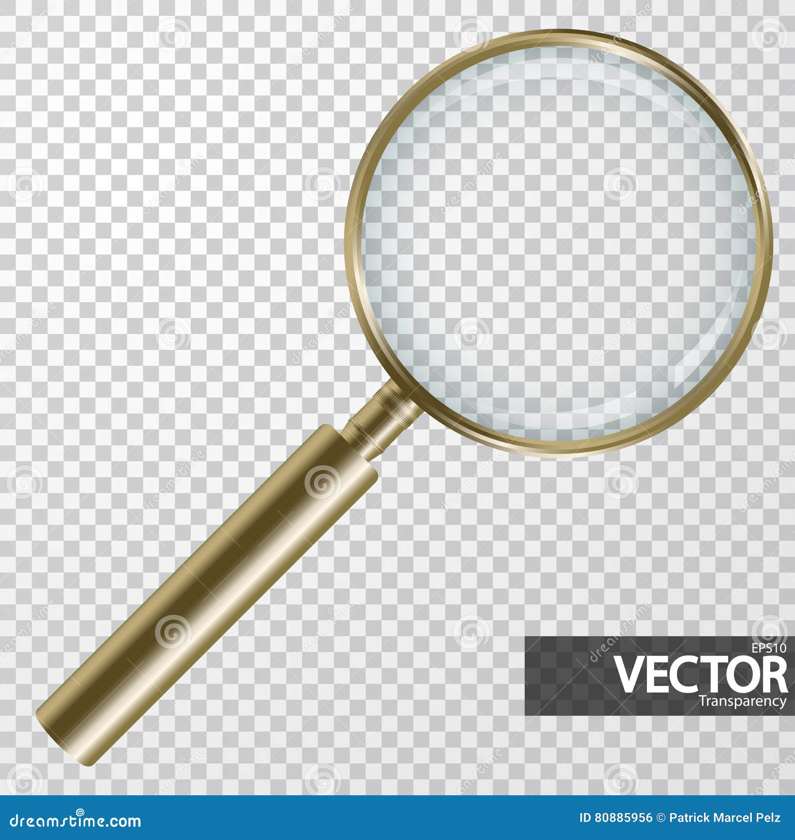 Magnifier with Transparency Stock Vector - Illustration of transparency ...