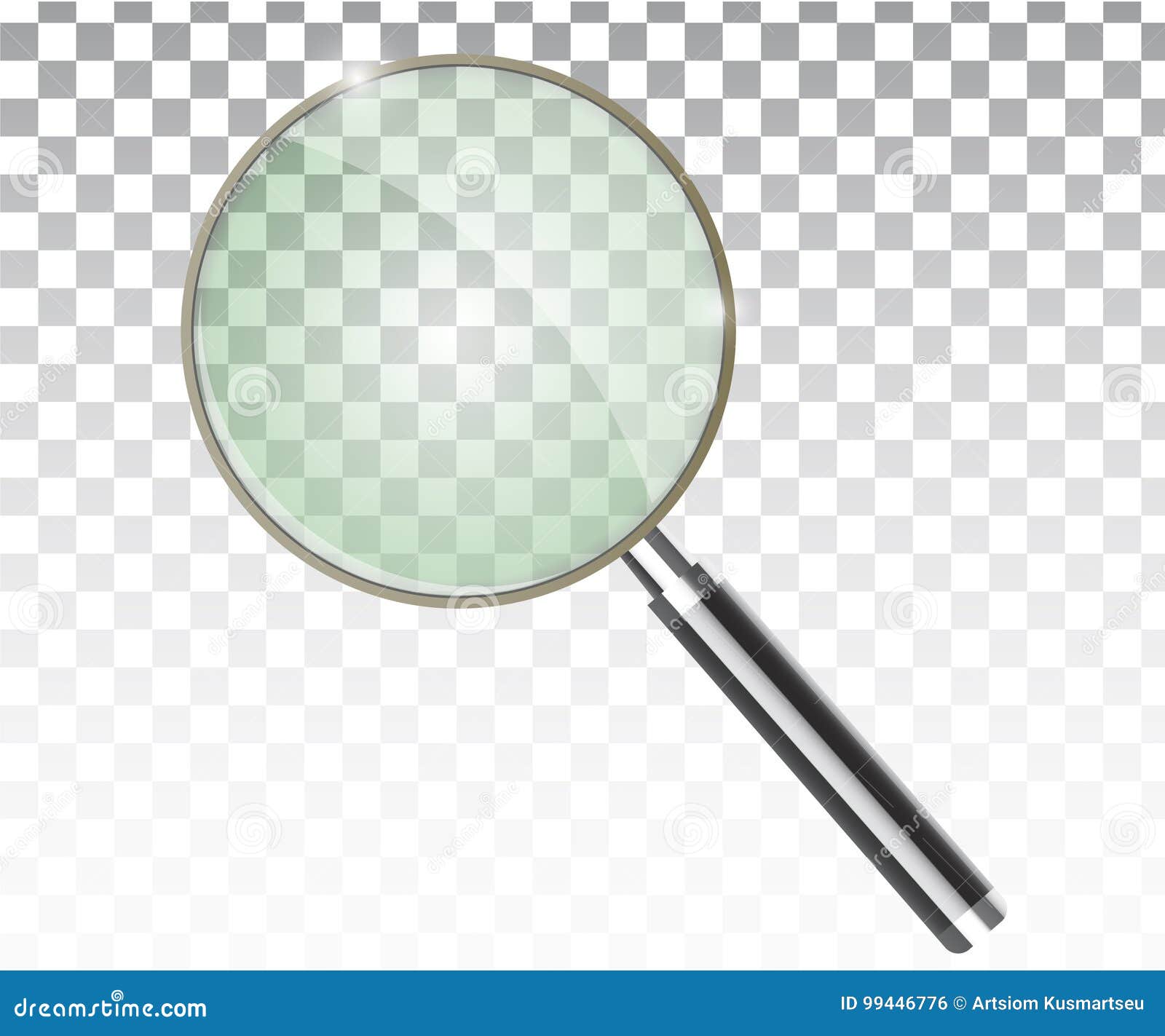 Magnifier. Realistic Vector Illustration Of A Transparent Background ...