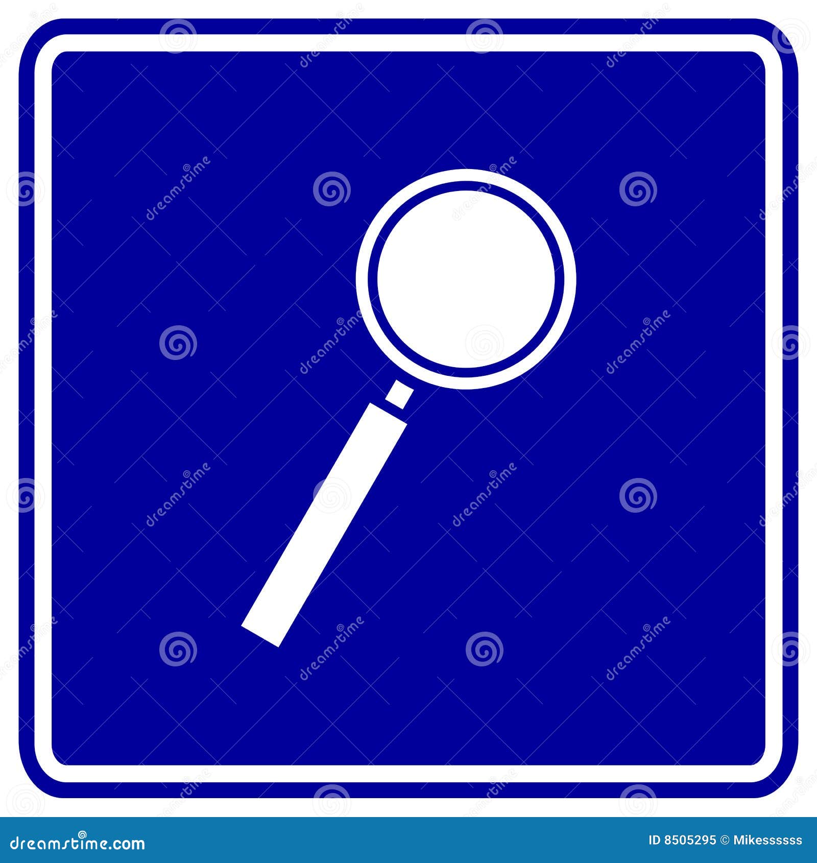 Magnifier vector sign stock vector. Illustration of lens - 8505295