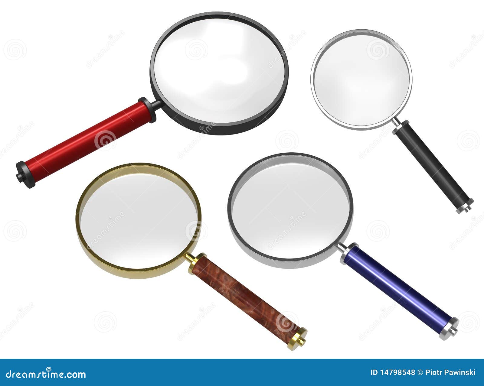 Magnifiers Set Isolated White And Transparent Background Vector ...
