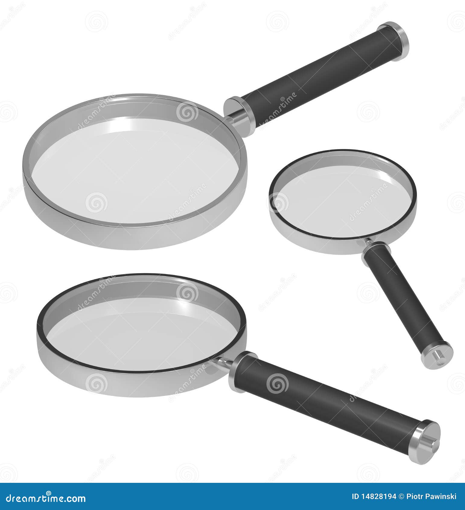 Magnifiers Set Isolated White And Transparent Background Vector ...