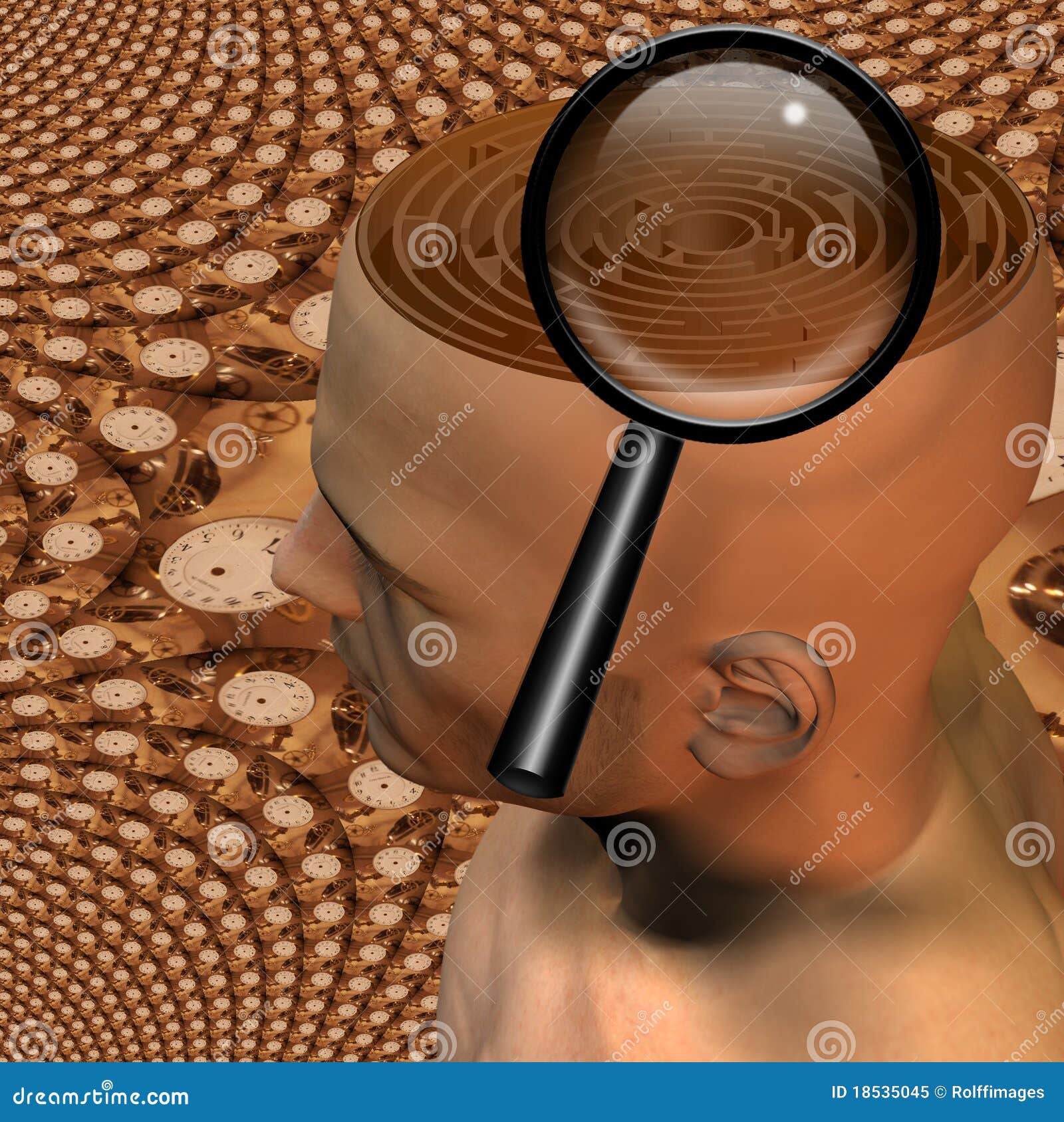 Magnify stock illustration. Illustration of concentration - 18535045