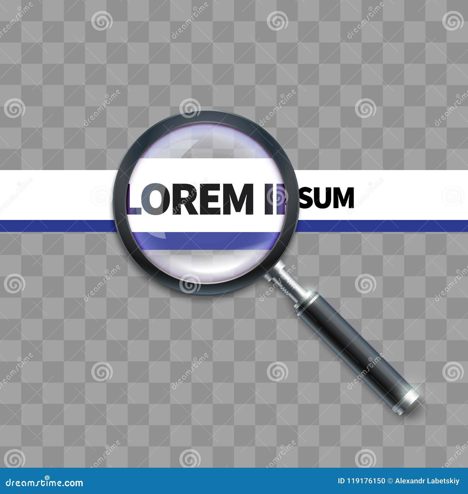 Magnify glass lens stock vector. Illustration of microscope - 119176150