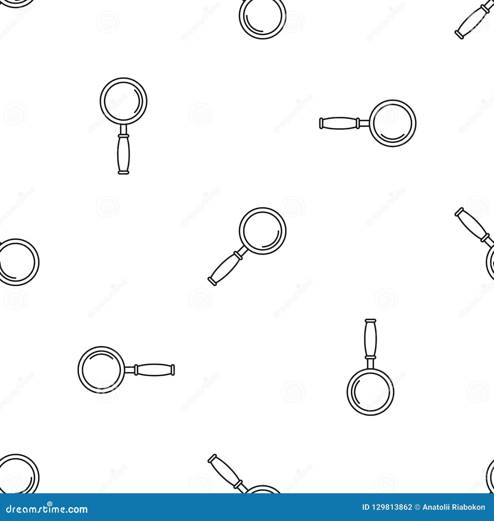 Magnify Glass Pattern Seamless Vector Stock Vector - Illustration of ...