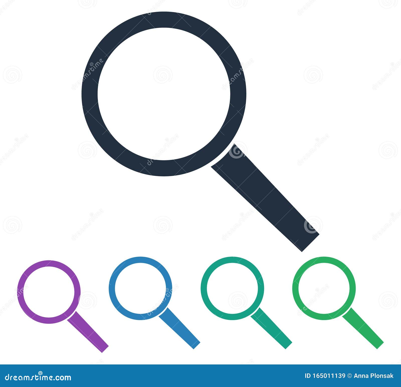 Magnify Icon. Vector Illustration Stock Illustration - Illustration of ...