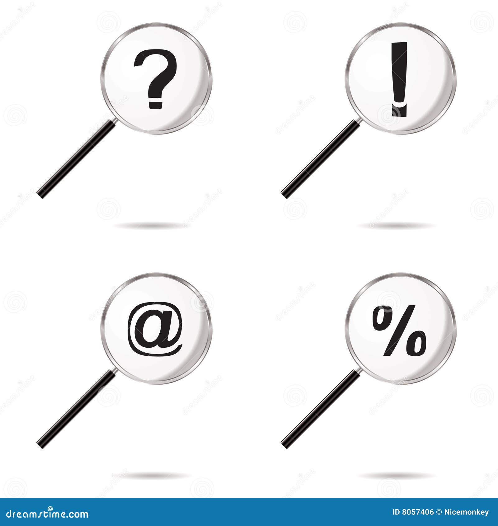 Magnify icons stock vector. Illustration of scientific - 8057406