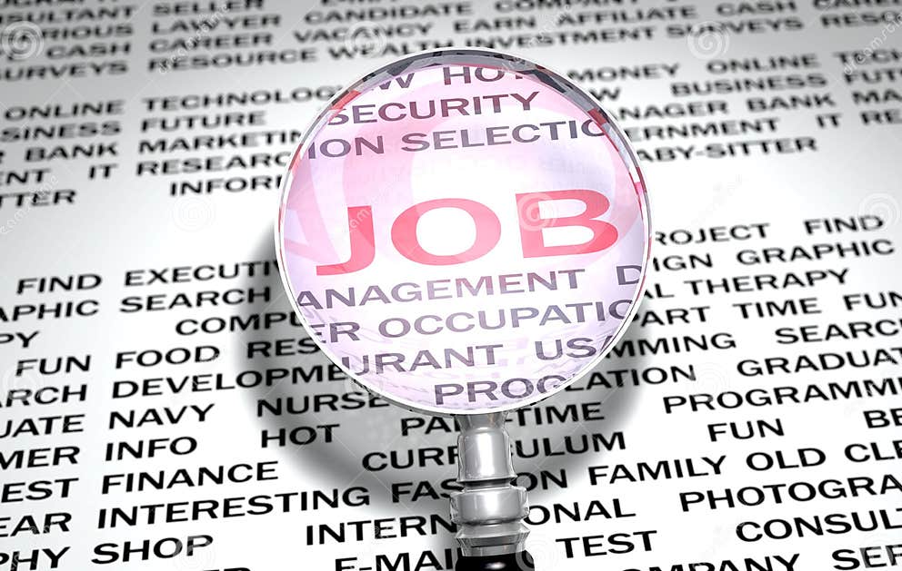 Magnify Lens on Job stock image. Image of effect, data - 7164667