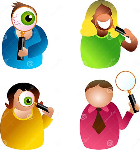 Magnify people stock illustration. Illustration of diversity - 360029