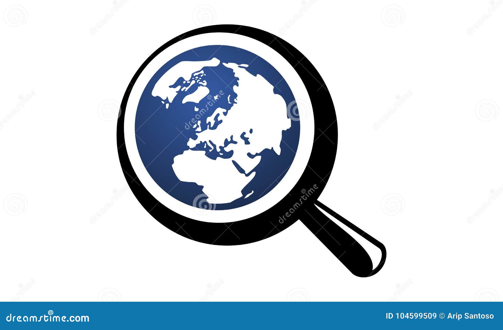 Magnify World Template stock vector. Illustration of icon - 104599509