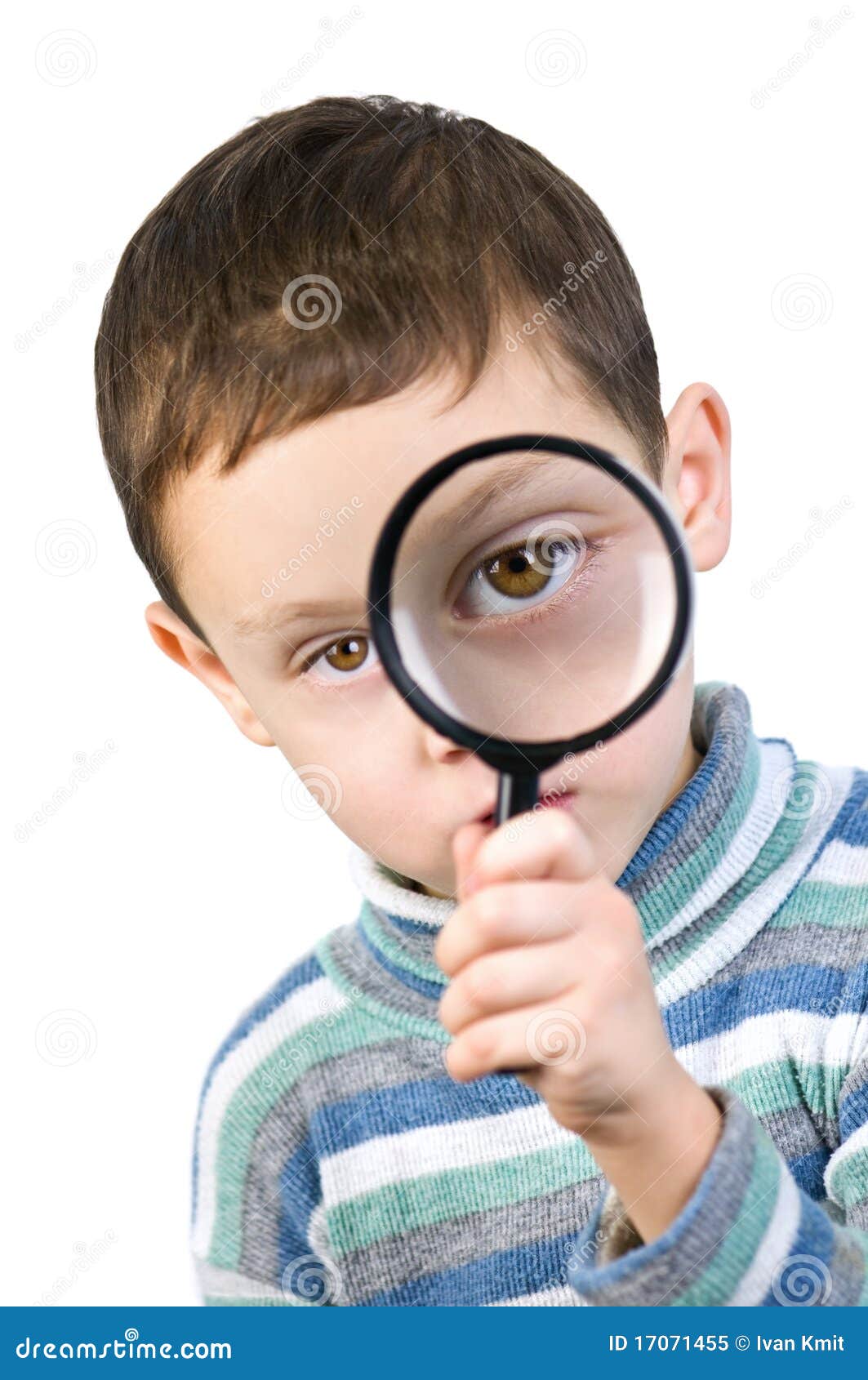 Magnifying stock image. Image of research, isolated, schoolboy - 17071455