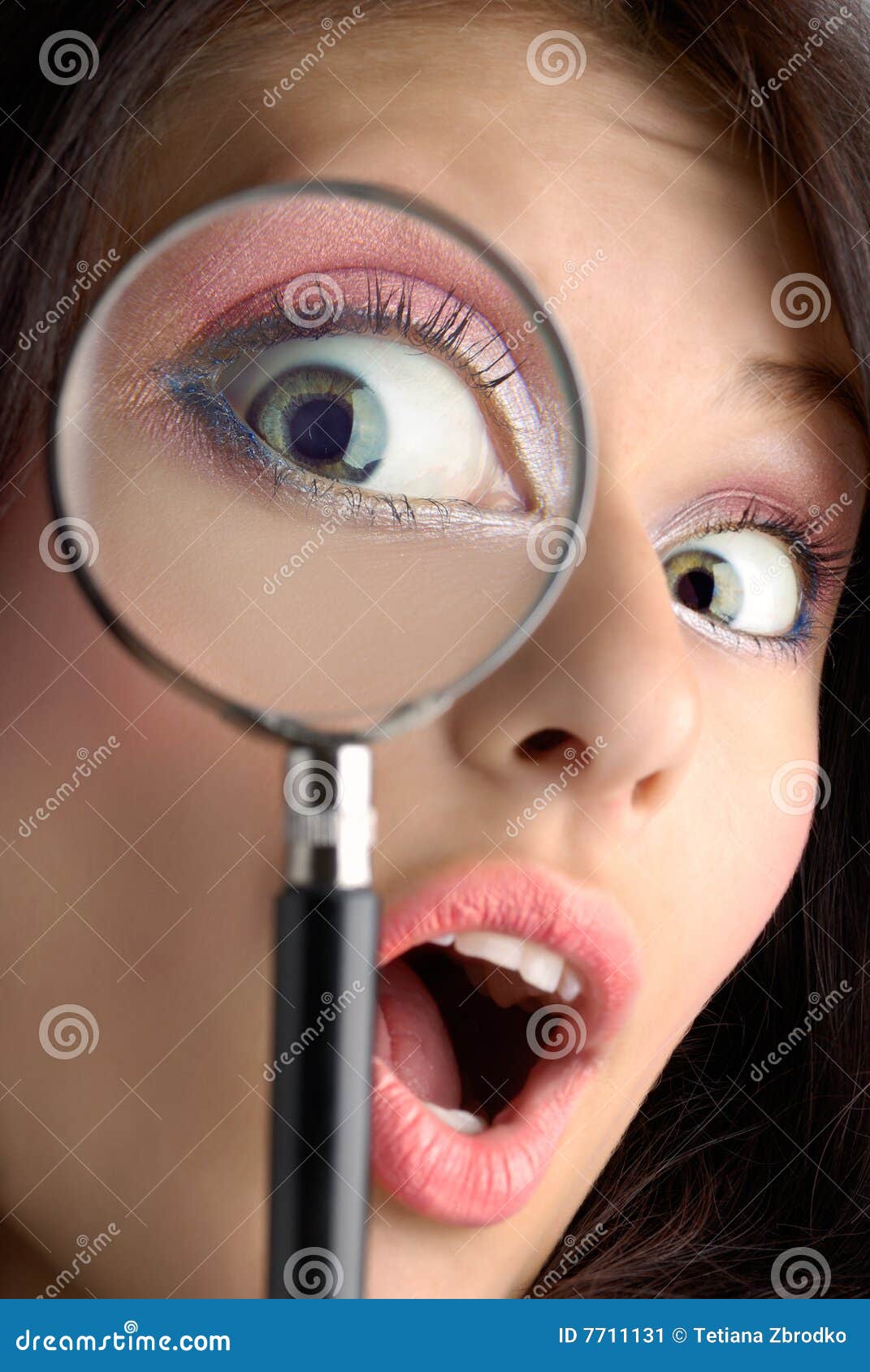 Magnifying eye stock image. Image of human, student, loupe - 7711131