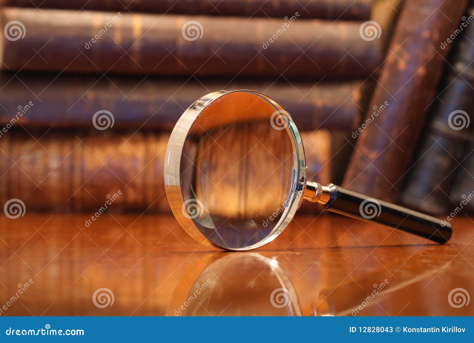 Magnifying Glass stock image. Image of analyzing, library - 12828043