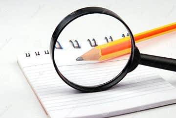Magnifying Glass stock image. Image of studying, note - 3418033