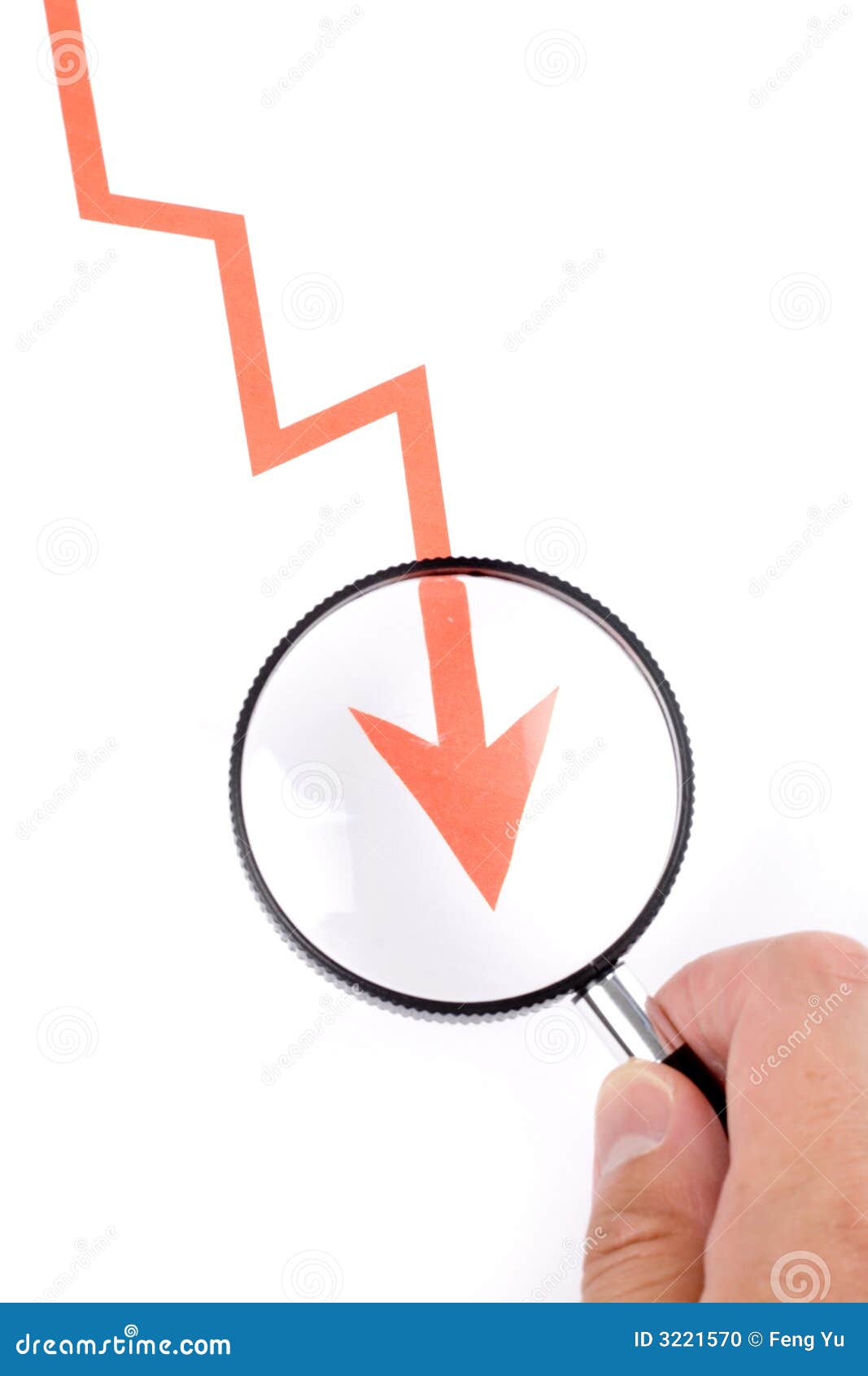 Magnifying Glass and Arrow stock photo. Image of market - 3221570