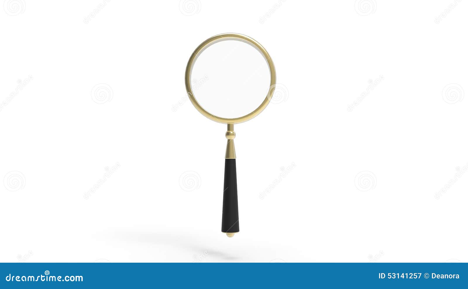 Magnifying Glass with Black Handle Stock Illustration - Illustration of ...