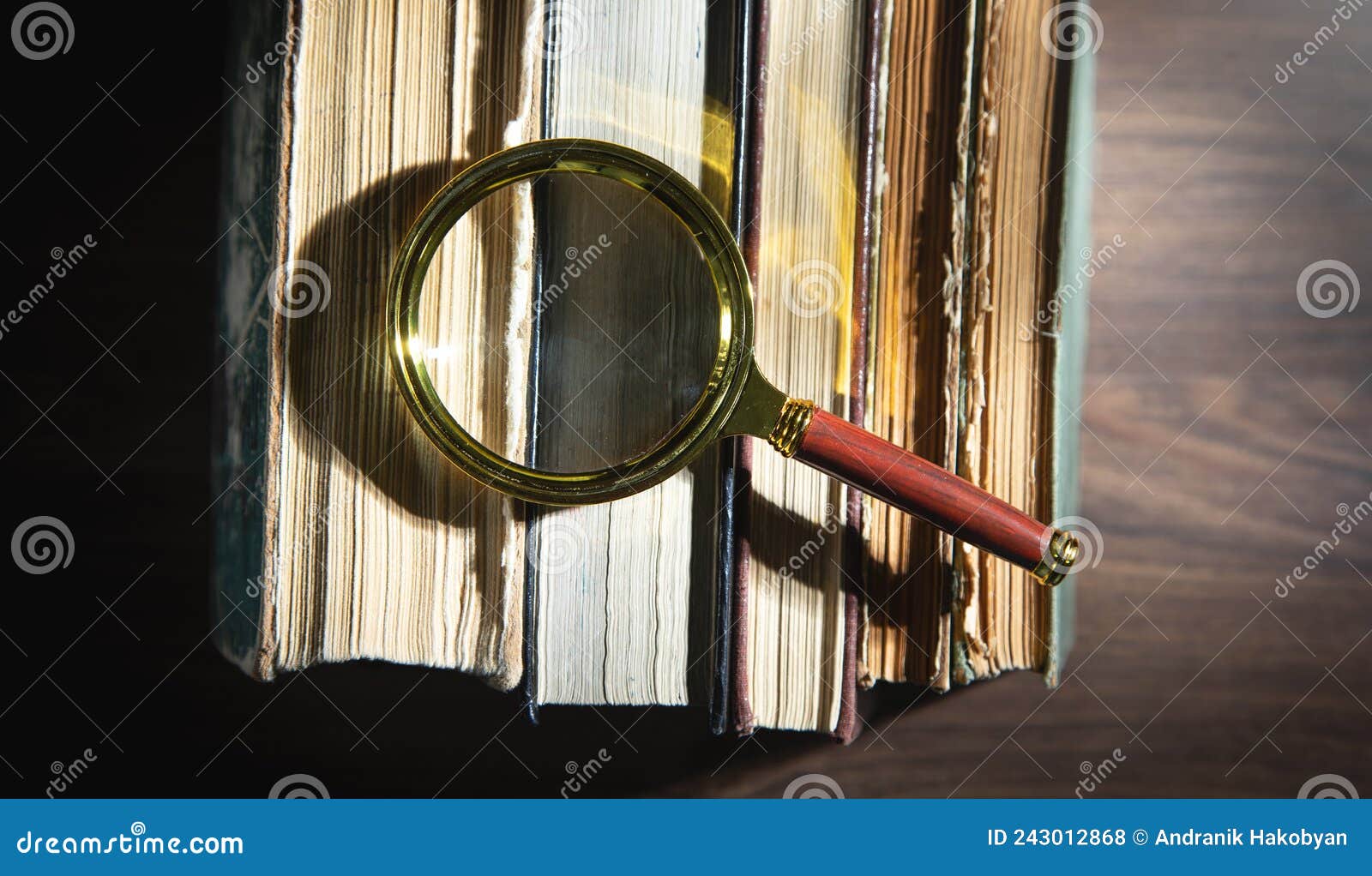 Magnifying Glass and Book. Education Stock Photo - Image of university ...