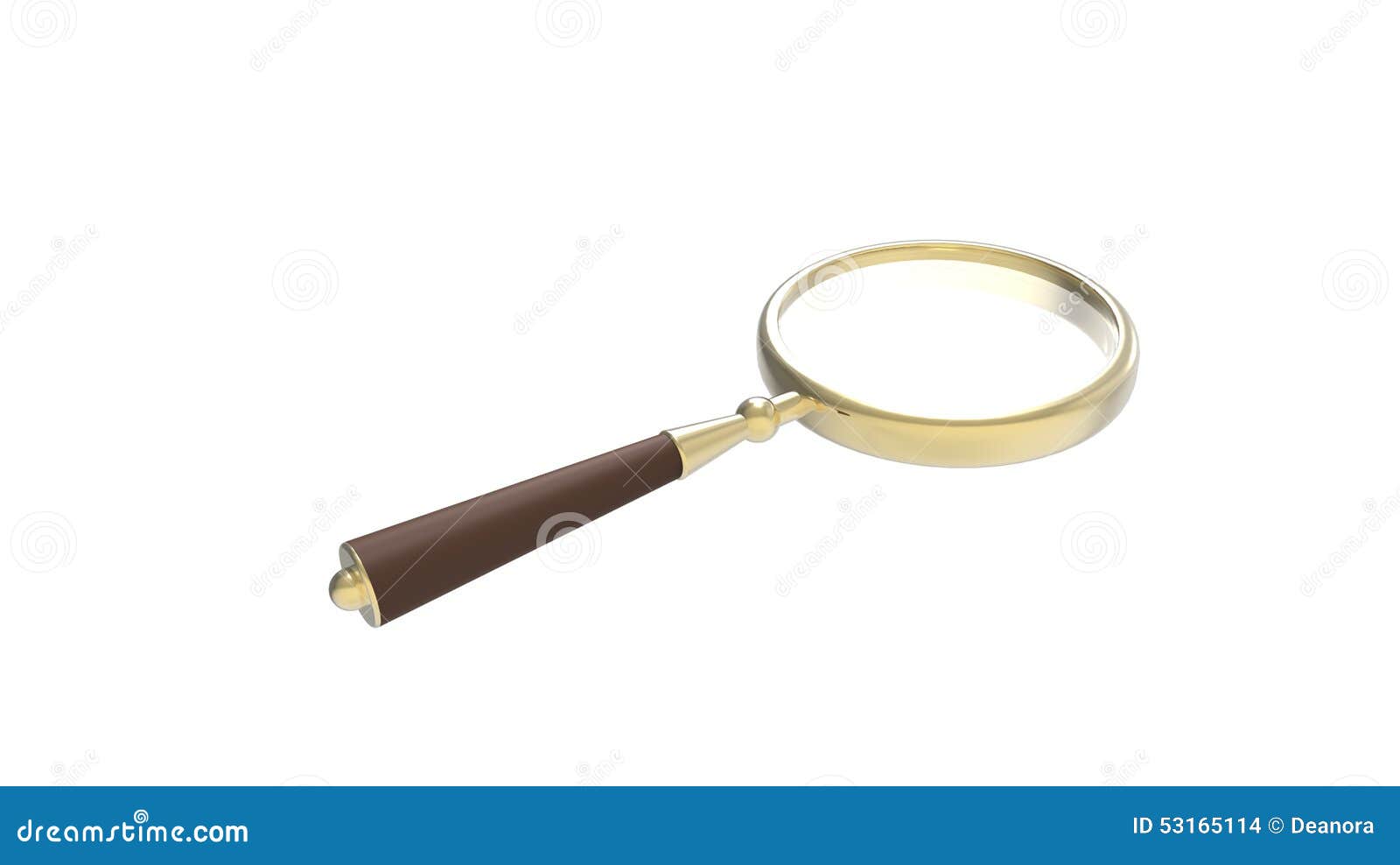 Magnifying Glass with Brown Handle Stock Illustration - Illustration of ...