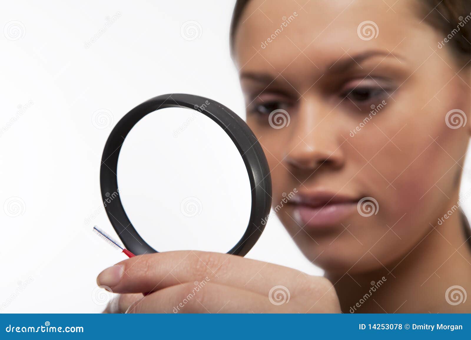 Magnifying glass and brush stock photo. Image of ortho - 14253078