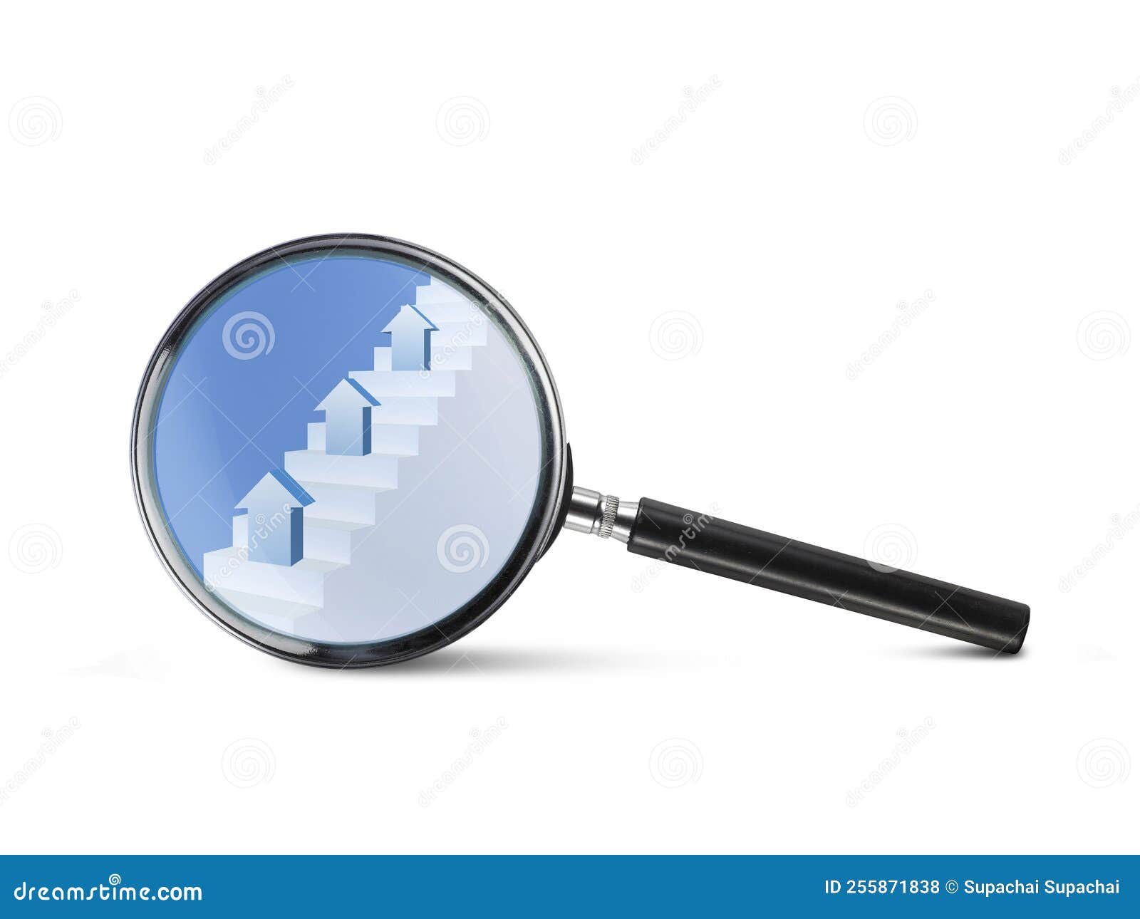 Magnifying Glass. Business Concept Growth and the Path To Success Stock ...