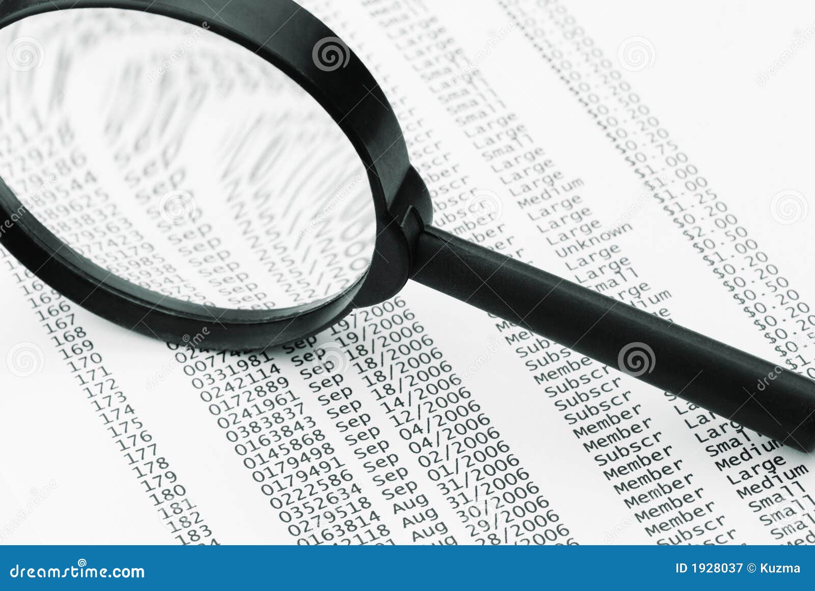 Magnifying Glass And Business Data Royalty Free Stock Photography ... Magnifying Glass And Business Data Royalty Free Stock Photography ...