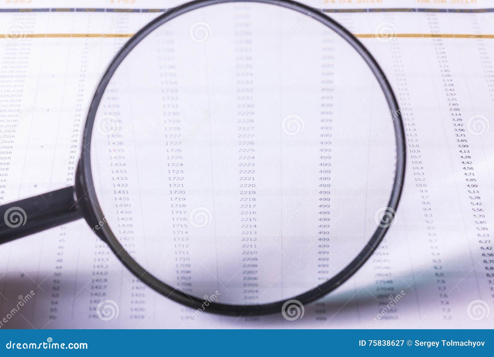 Magnifying glass stock image. Image of profit, goal, diagram - 75838627
