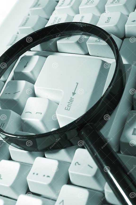 Magnifying Glass, Button, Key Stock Image - Image of inspection ...
