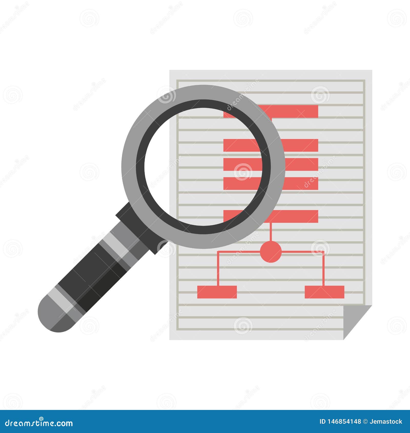 Magnifying glass cartoon stock vector. Illustration of science - 146854148