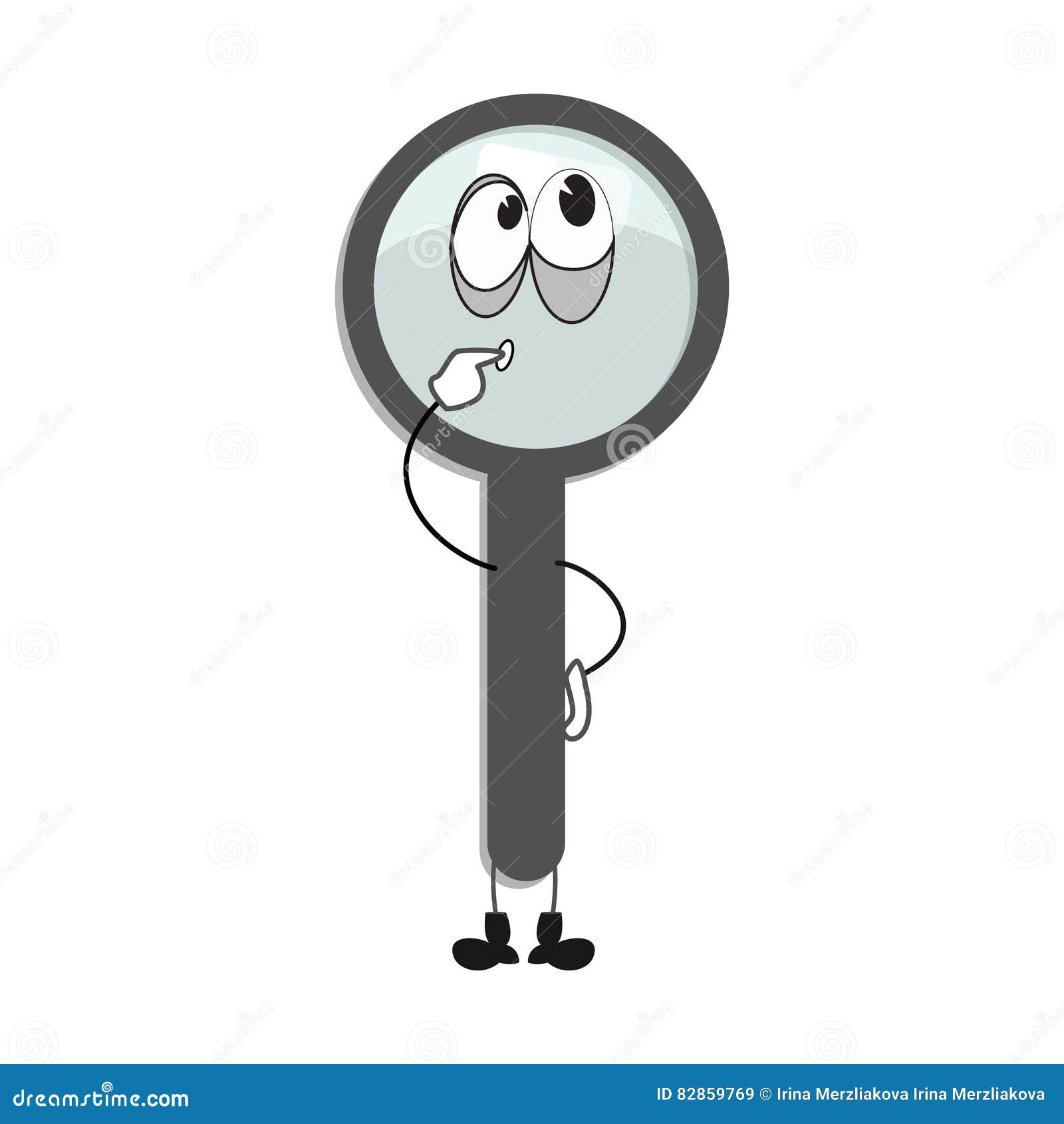 Magnifying Glass Cartoon Thought Comic Magnifying Glass Royalty-Free ...