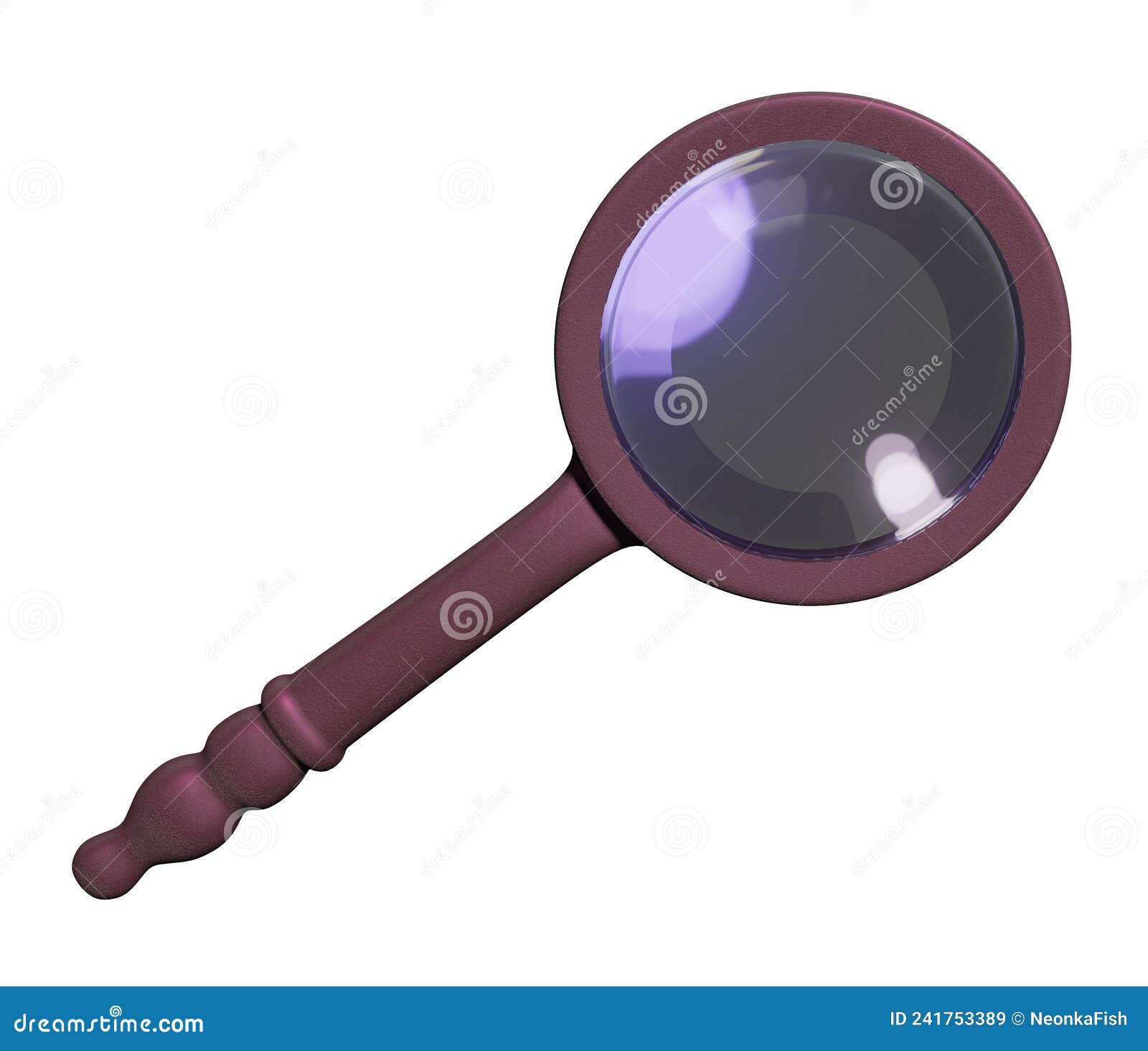Hand Magnifier stock image. Illustration of rendering - 241753389