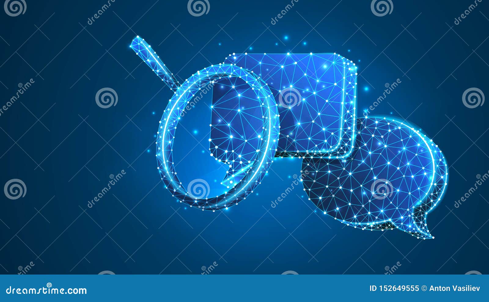 Magnifying Glass on Chat Bubbles. Communication Analysis, Dialogue ...