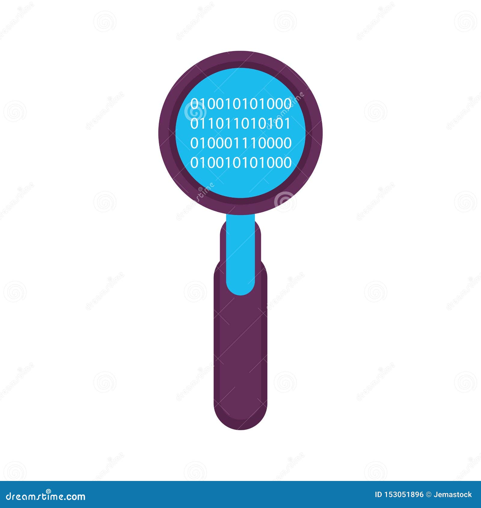 Magnifying Glass Checking System Cartoon Stock Vector - Illustration of ...