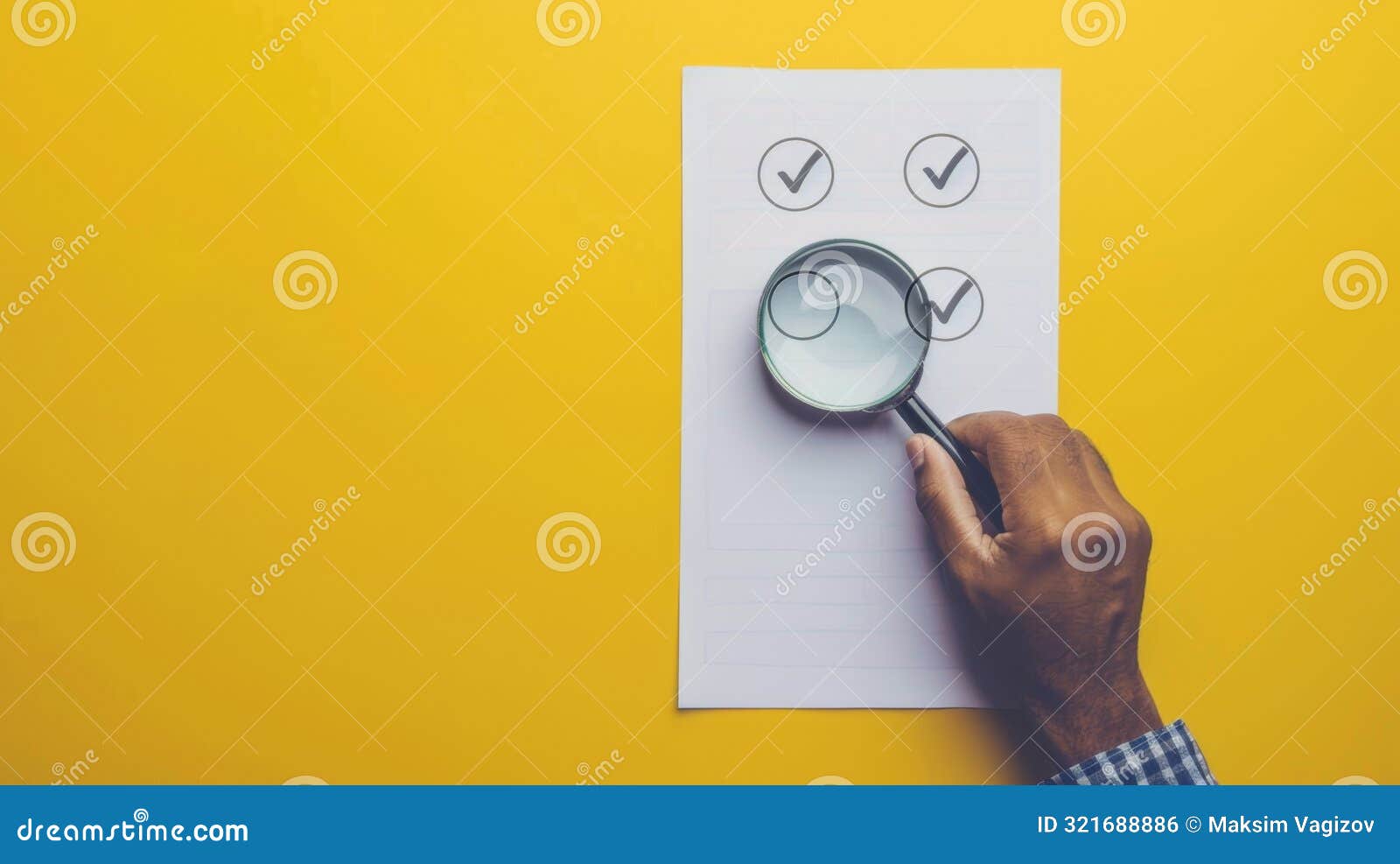 Magnifying Glass on Checklist, Generative AI Stock Photo - Image of ...