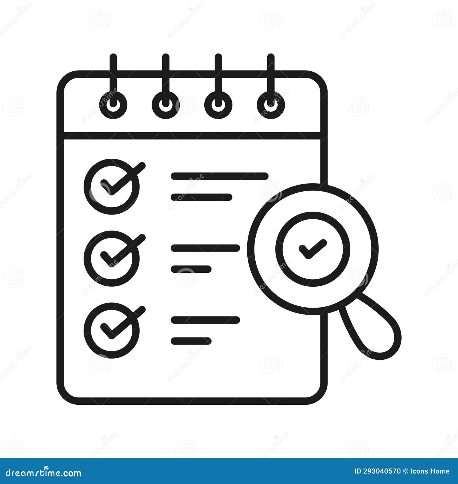 Magnifying Glass With Checklist Showing Checklist Verification Concept ...