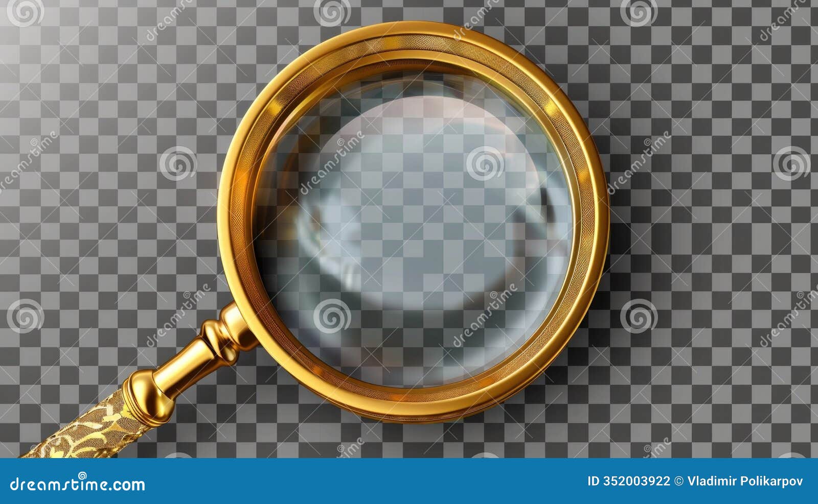 Magnifying Glass on a Clear Background, Suitable for Graphic Design ...