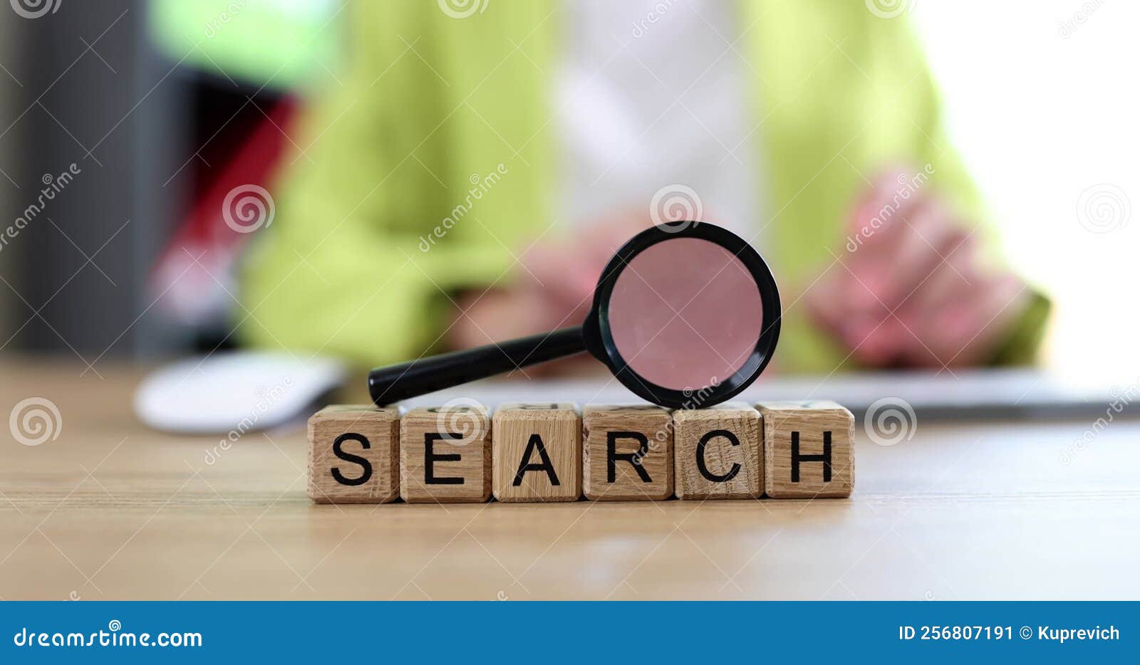 Magnifying Glass with Computer Keyboard To Search for Information Stock ...